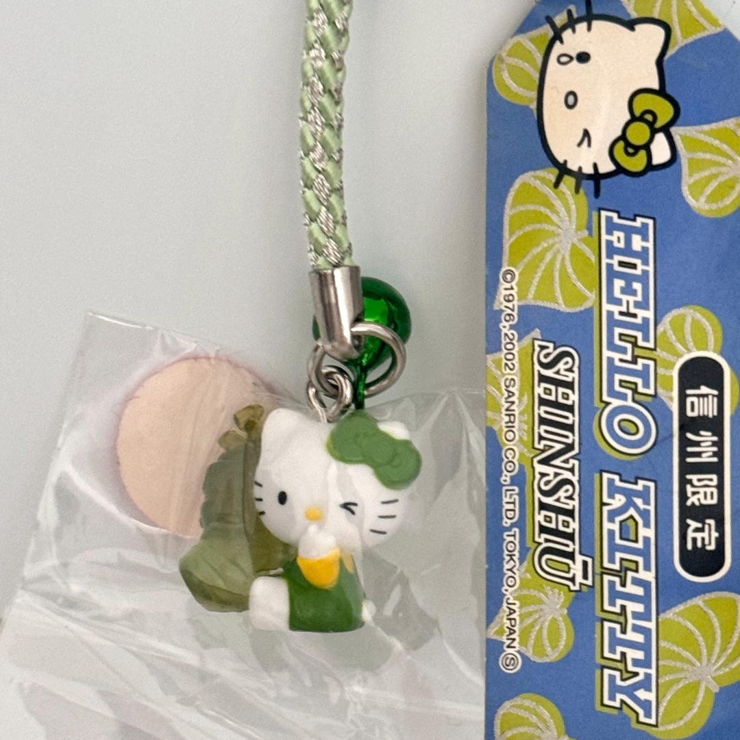 Sanrio Hello Kitty Charm Gotochi Keychain Wasabi Shinshu Local Japan ...