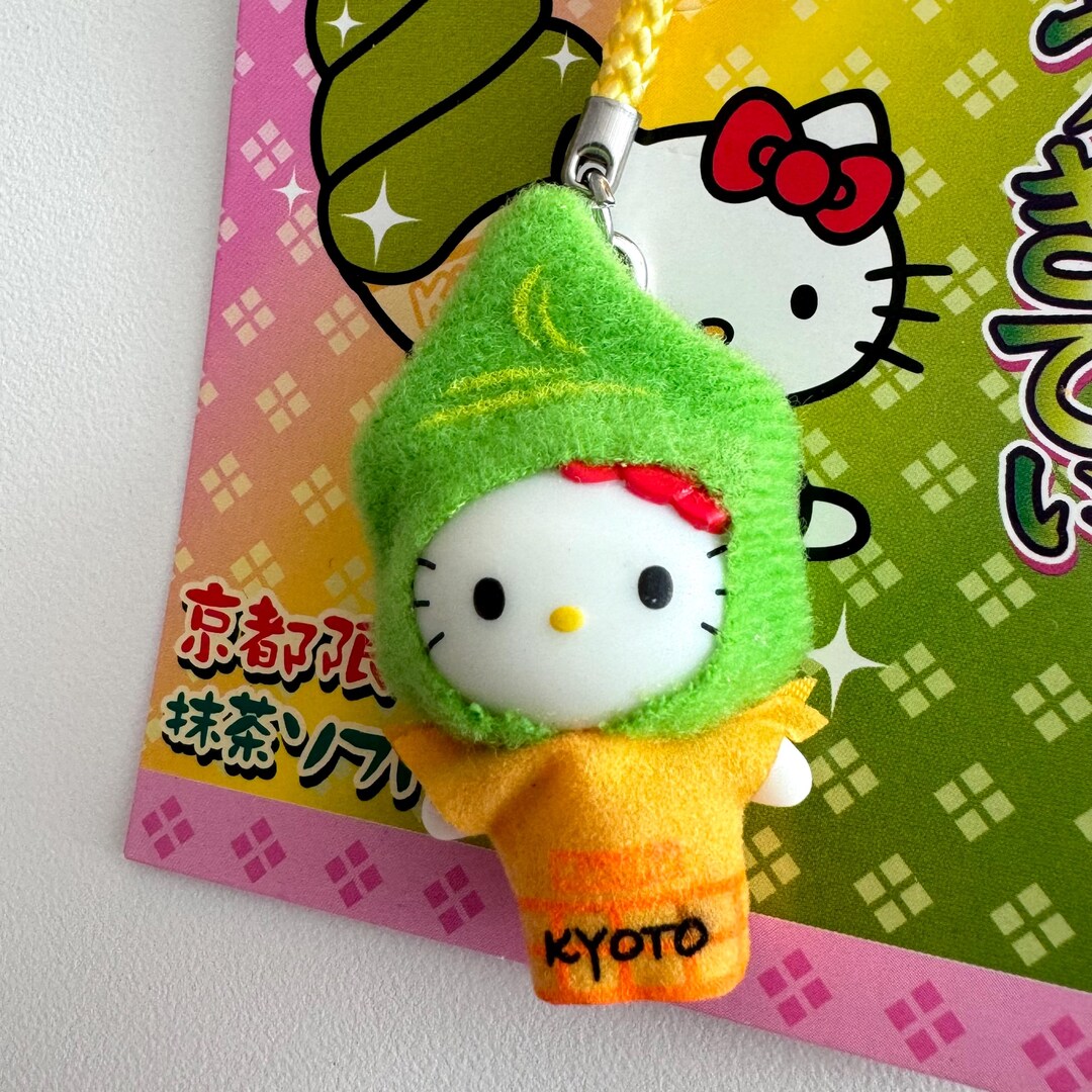 Sanrio Hello Kitty Charm Gotochi Keychain Matcha Drinks Tokyo-local ...