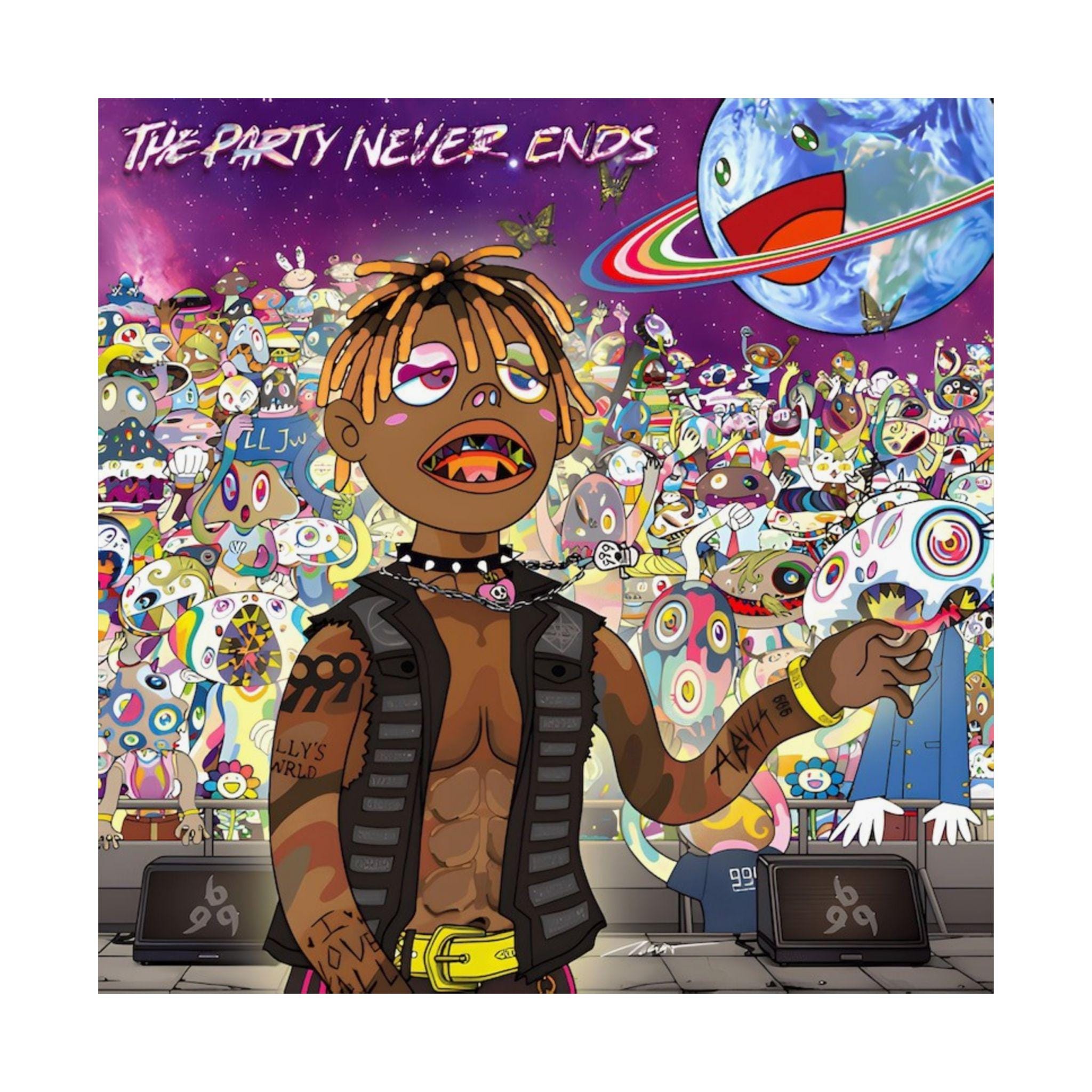 Juice Wrld The Party Never Ends Album Cover Poster Etsy