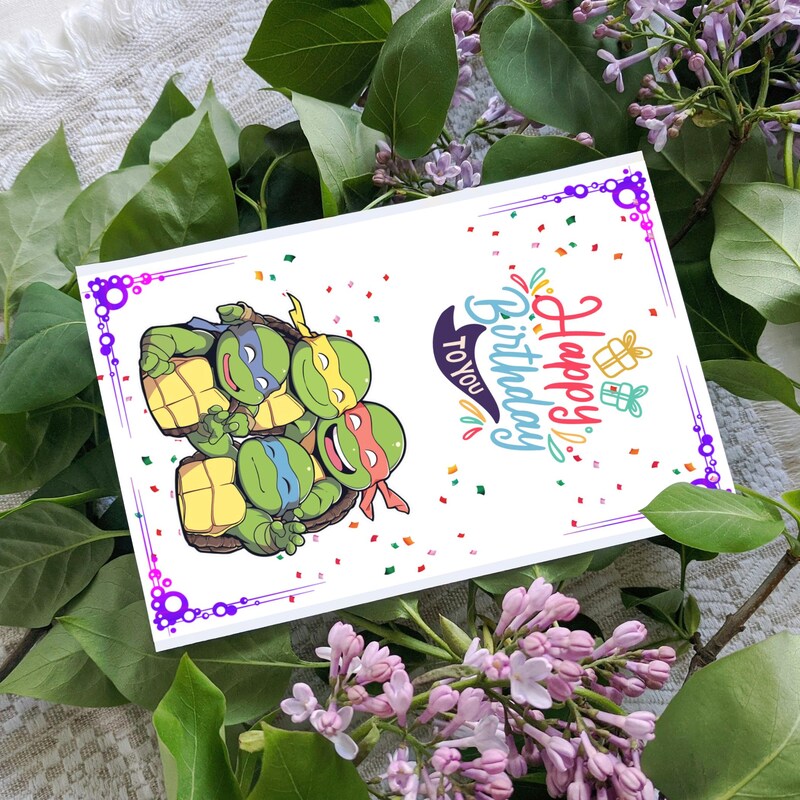Turtle Birthday Card - Etsy