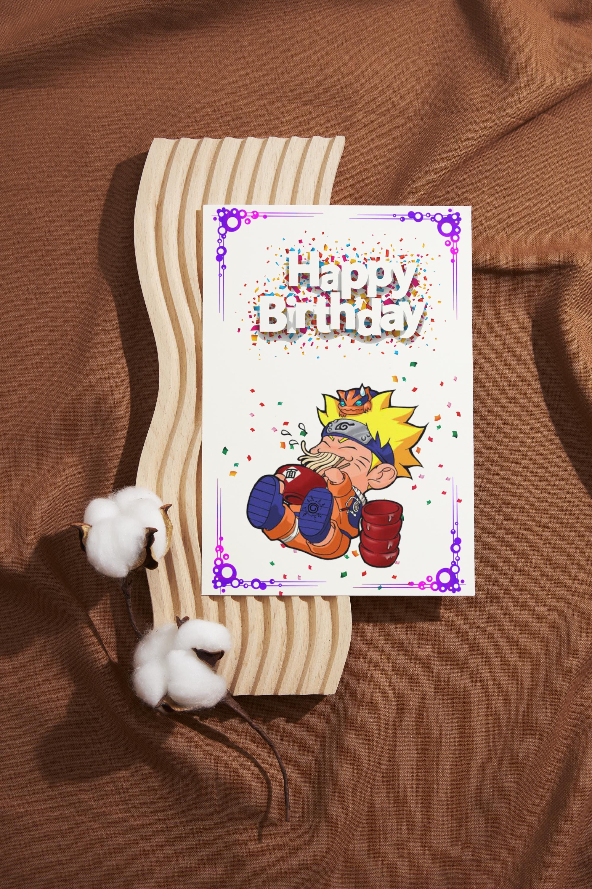 Naruto Birthday Card (anime Style Greeting Card) - Etsy