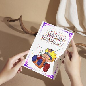 Naruto Birthday Card (anime Style Greeting Card) - Etsy