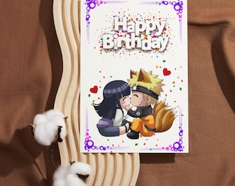 Naruto Uzumaki Birthday Card (anime Style Greeting Card - Etsy