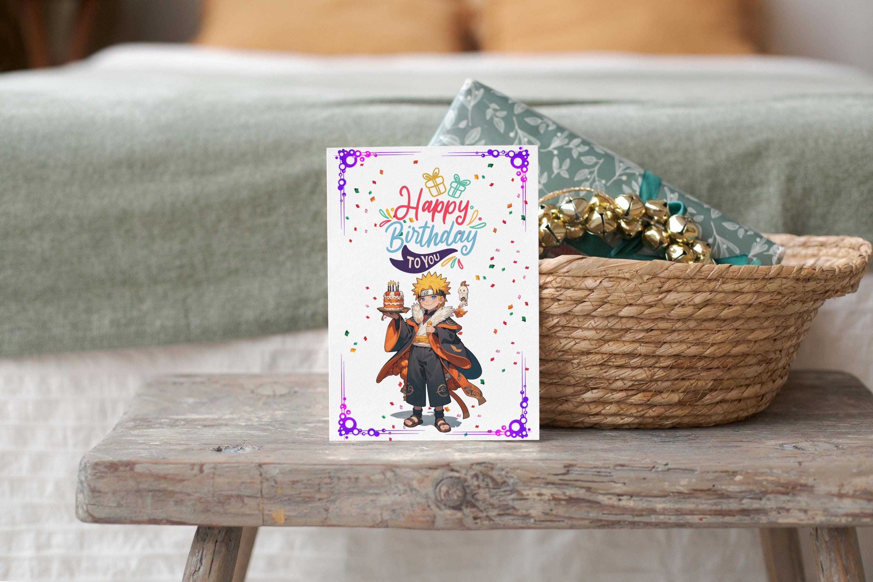 Naruto - Birthday Card (anime Style Greeting Card) - Etsy UK
