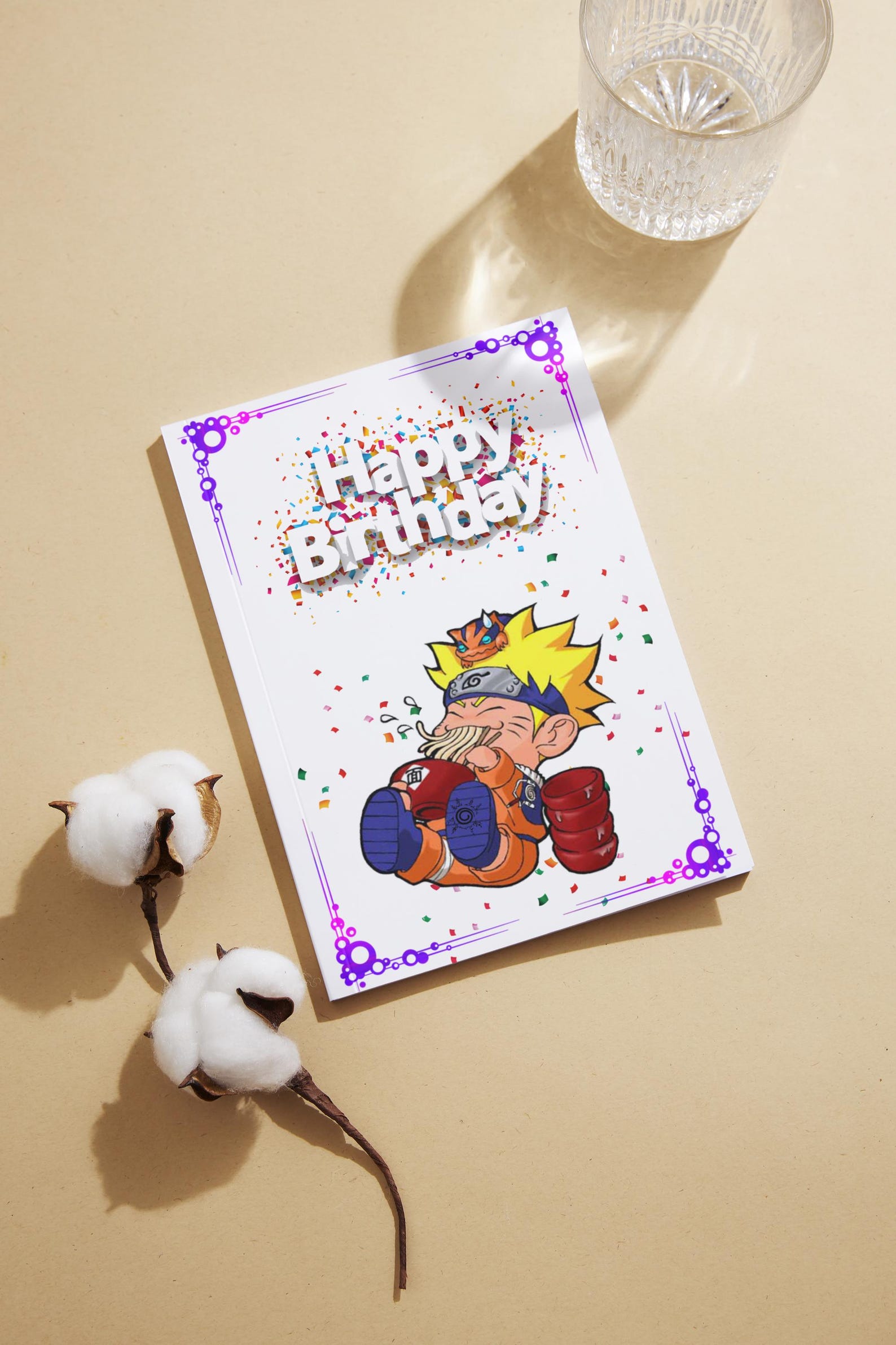 Naruto Birthday Card (anime Style Greeting Card) - Etsy