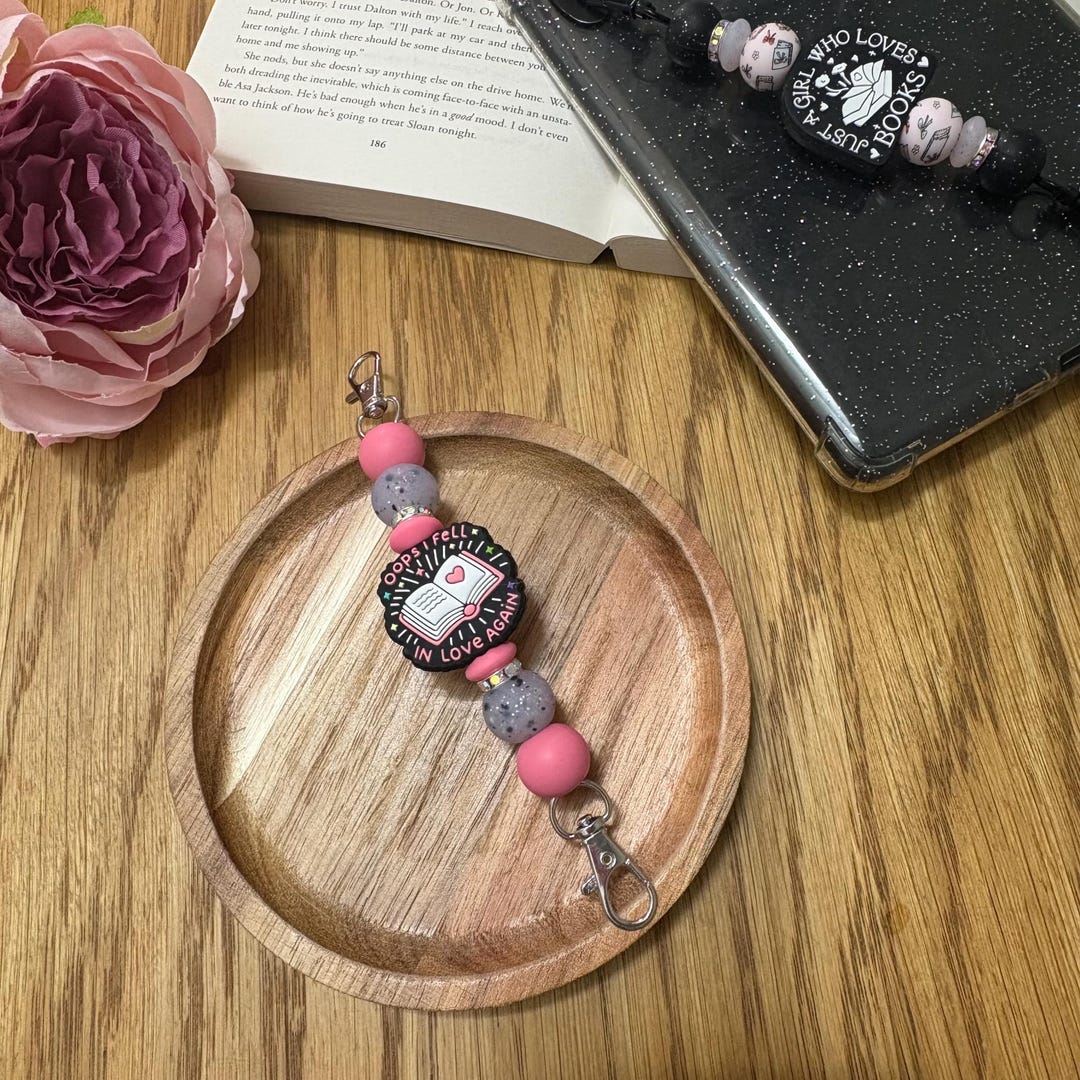Beaded Kindle Strap: Silicone Grip, Book Lover Gift - Etsy