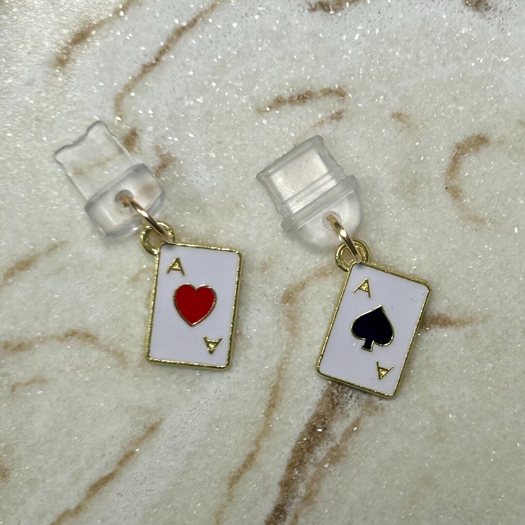 Ace of Spades / Hearts | Dust Plug | Phone Charm | Ereader | USB-C ...