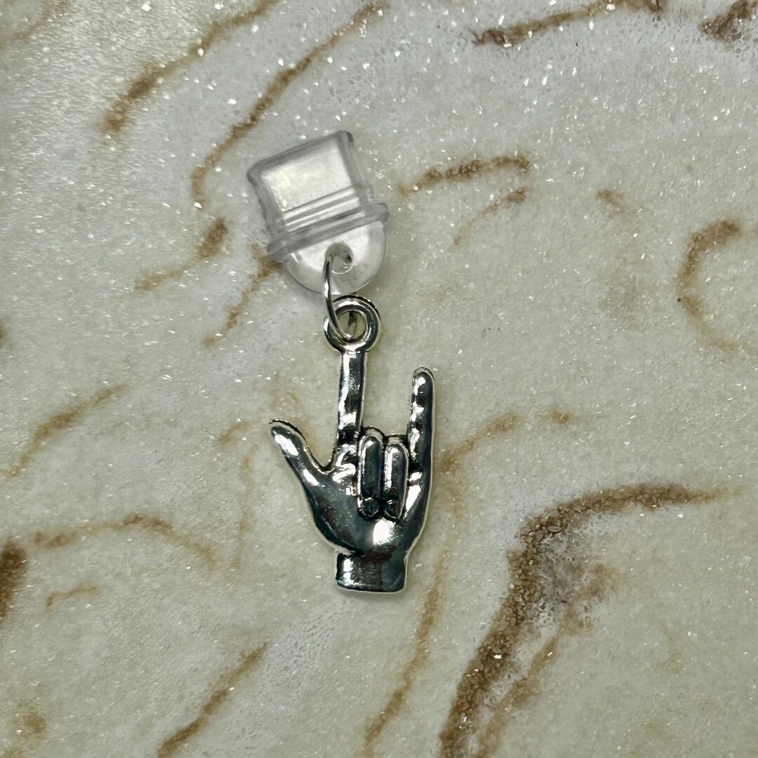 I Love You Sign Language | Dust Plug | Phone Charm | Ereader Charm ...