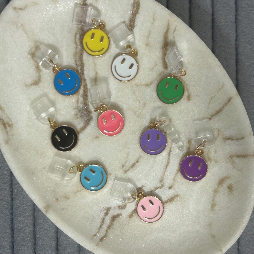 Smiley Face | Dust Plug | Phone Charm | Ereader Charm | USB-C ...