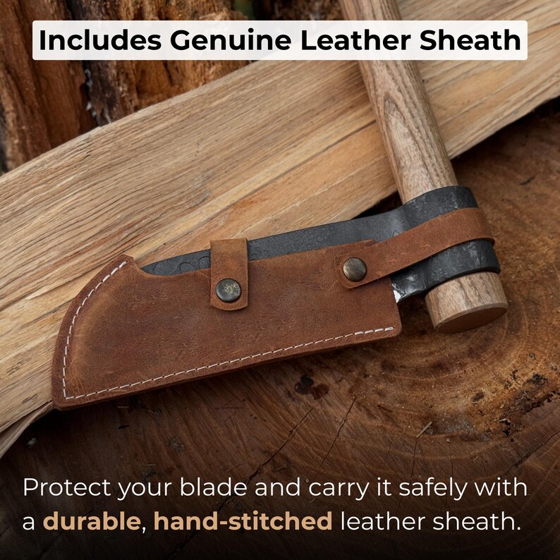 Splitting Froe and Wooden Mallet. 52100 Carbon Steel Blade, Ash Handle ...
