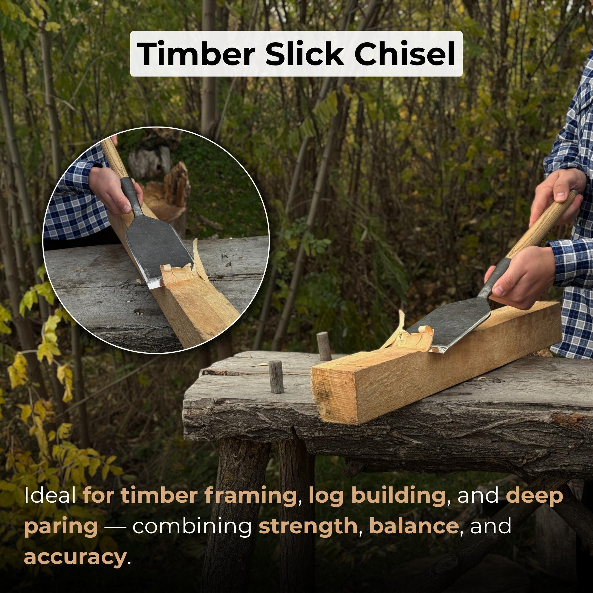 Hand-forged Timber Slick Chisel for Woodworking – 52100 Carbon Steel ...