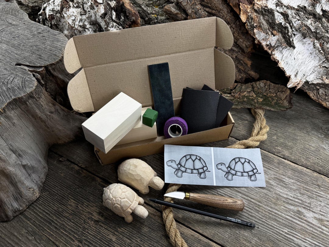 Wood Carving Kit for Beginners. Turtle Carving Kit. Sharp Hand Forged ...