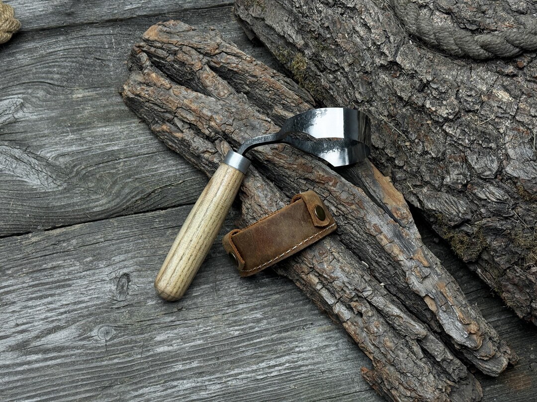 Wood Carving Round Knife scorp Knife. Sharp Blade. Hand-forged Hardened ...