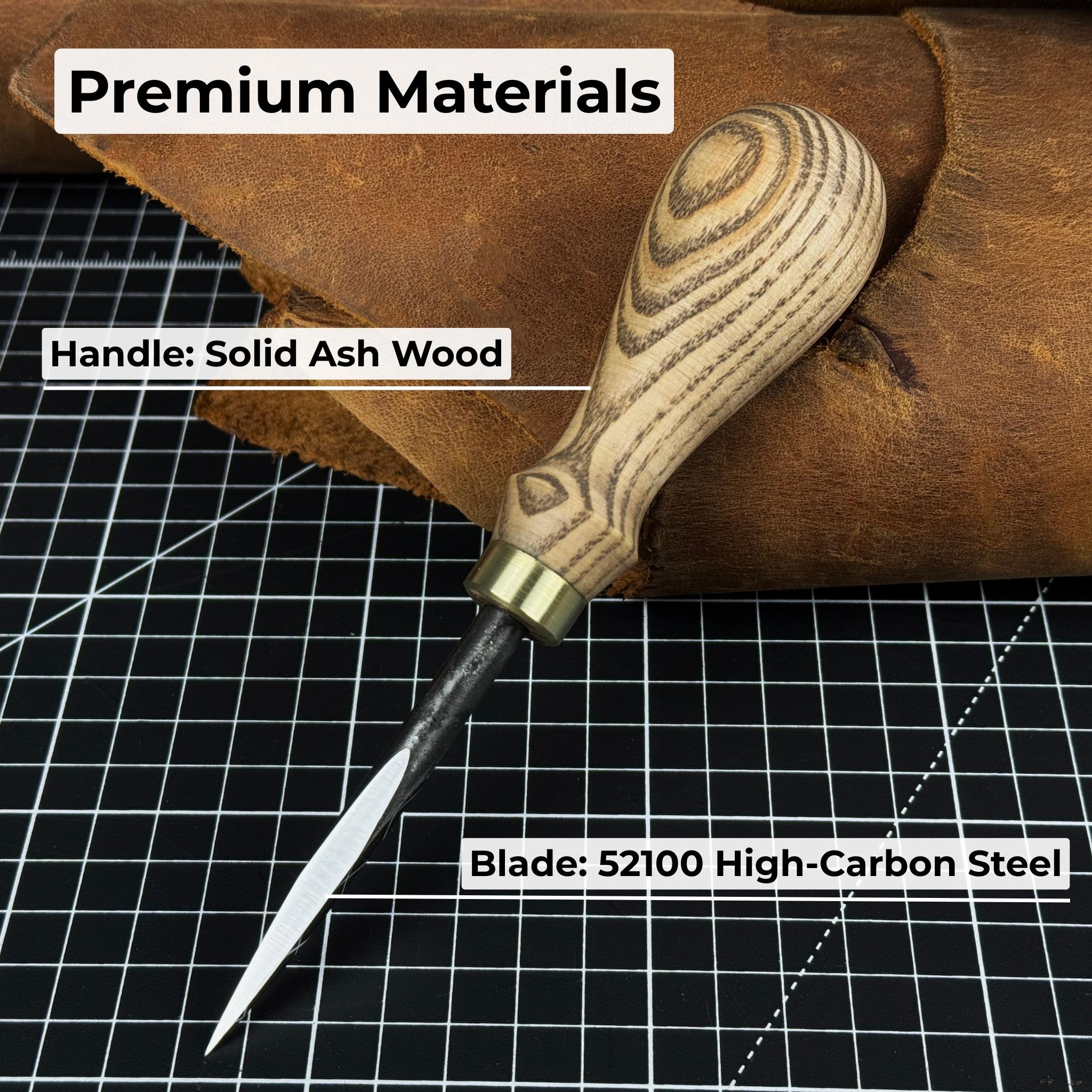 Leather Awl. Sharp Needle. Hand Forged From Hardened Carbon 52100 Steel ...
