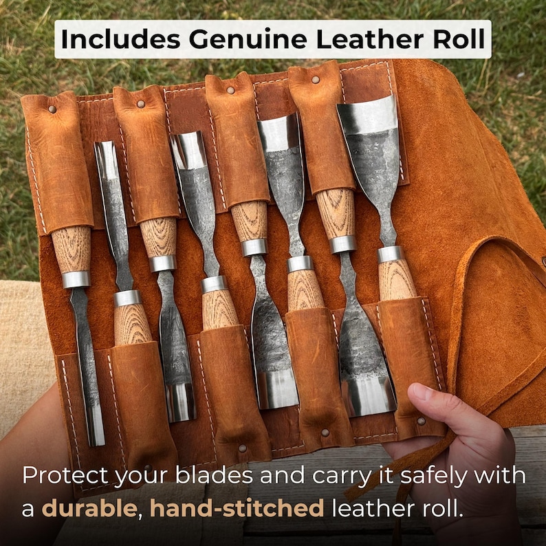 Hand-forged Spoon Carving Gouges – Sharp Carbon 52100 Steel Blades ...