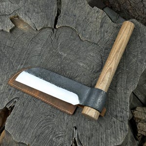 Small Splitting Froe. Wood Carving Tool. Hand Forged From Hardened ...