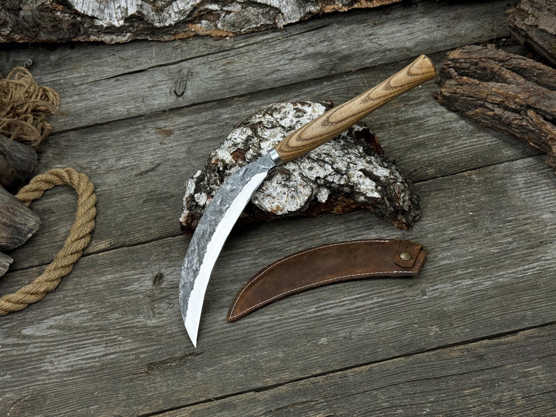 Hand Scythe. Razor Sharp Blade. Hand Forged From Hardened Carbon 52100 ...