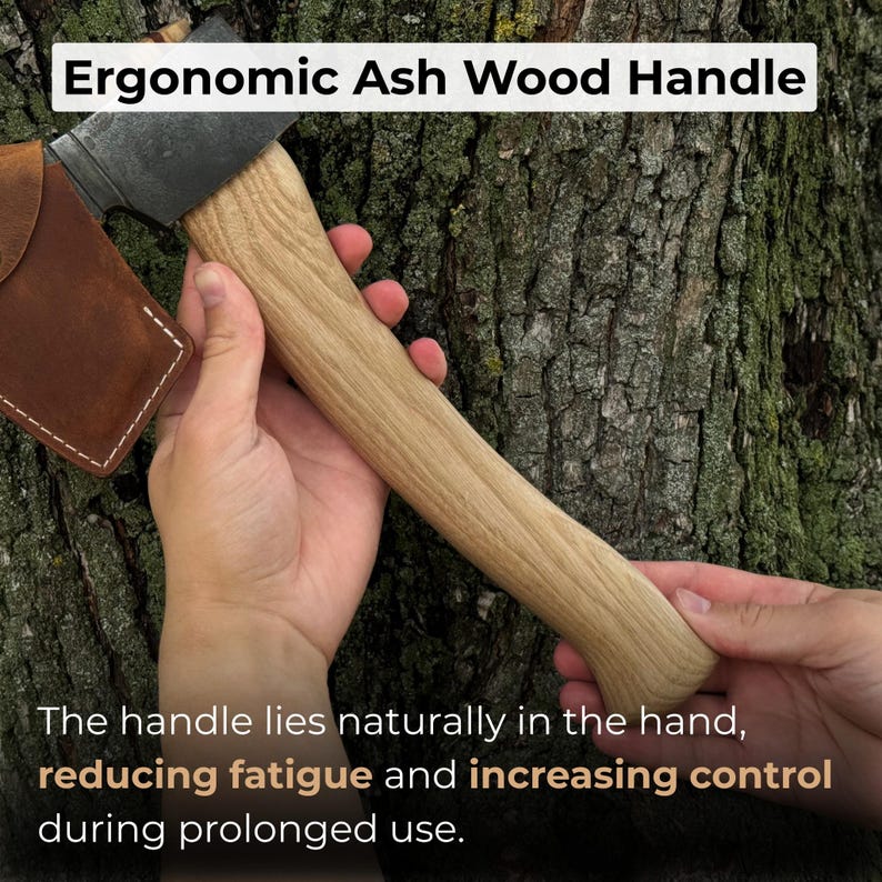 Wood Carving Axe – Hand Forged 52100 Carbon Steel Blade, Ash Handle ...