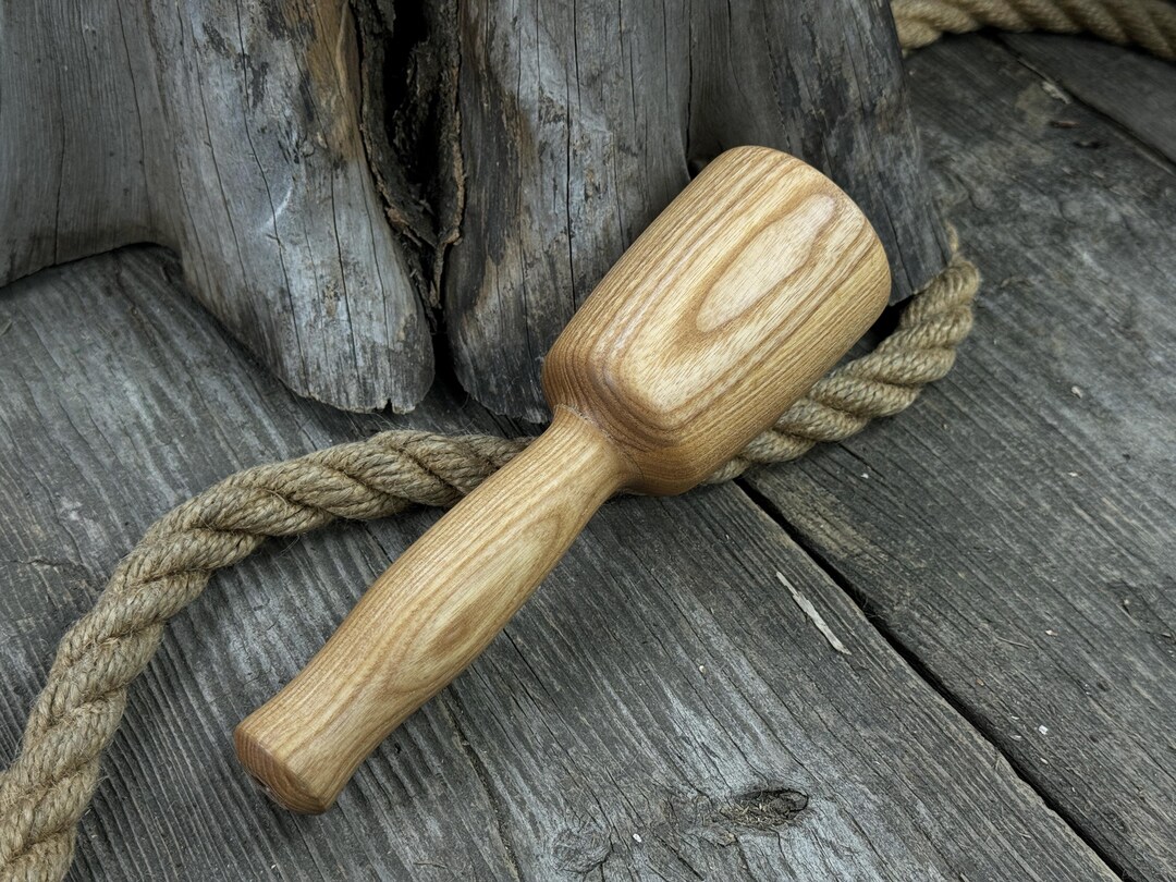 Small Wooden Mallet. Ergonomic Handle and Balanced Weight. Compact and ...