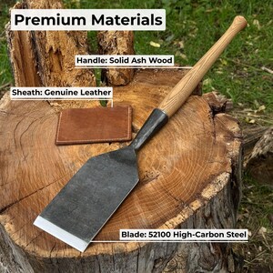Timber Chisel (slick Chisel) – 52100 Carbon Steel Blade, Ash Handle ...