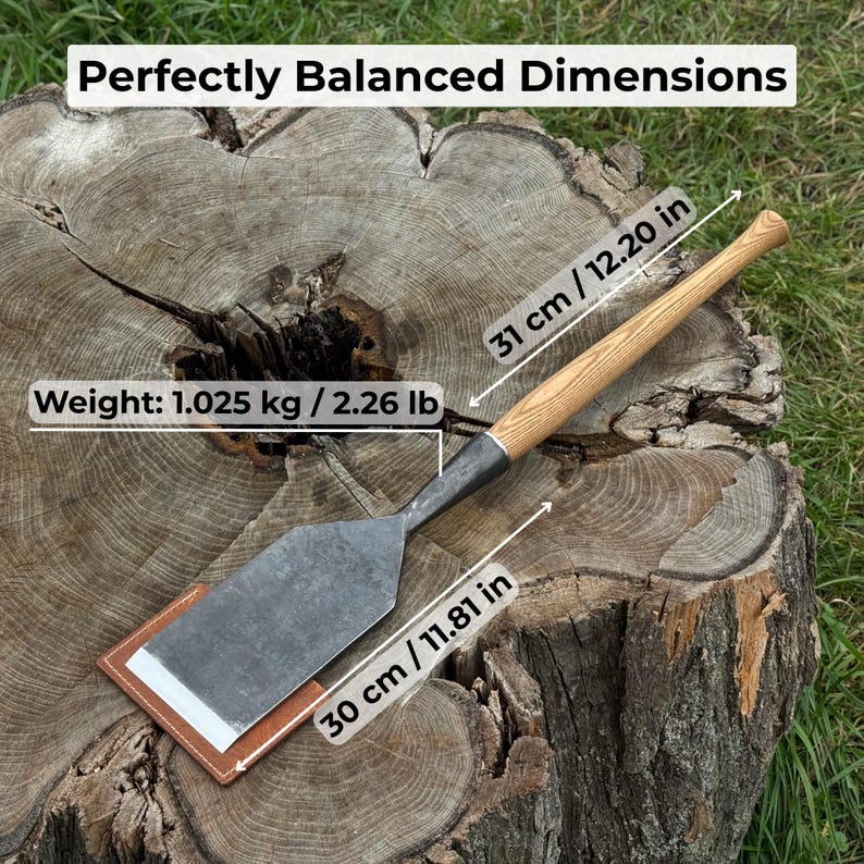Timber Chisel (slick Chisel) – 52100 Carbon Steel Blade, Ash Handle ...