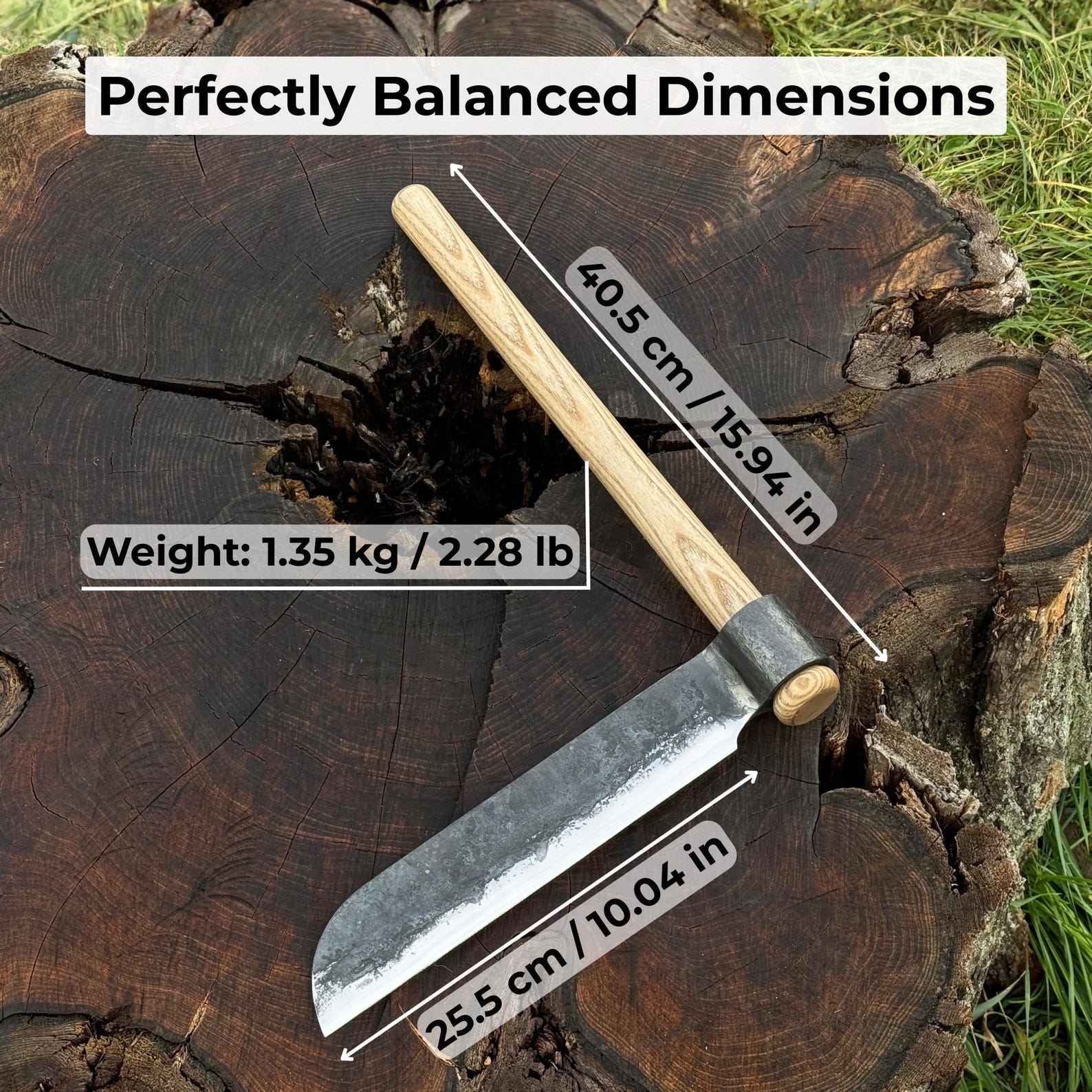 Large Splitting Froe – 52100 Carbon Steel Blade, Ash Handle – Wood ...