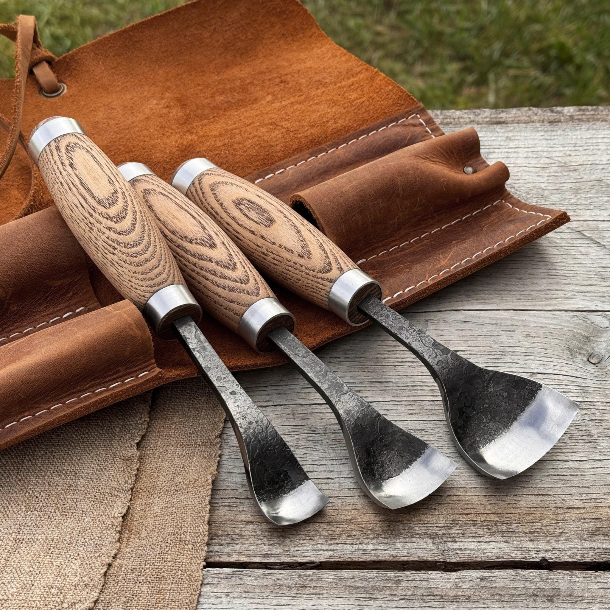 Hand-forged Spoon Carving Gouges – Choose Your Size or Set of 3 – Sharp ...