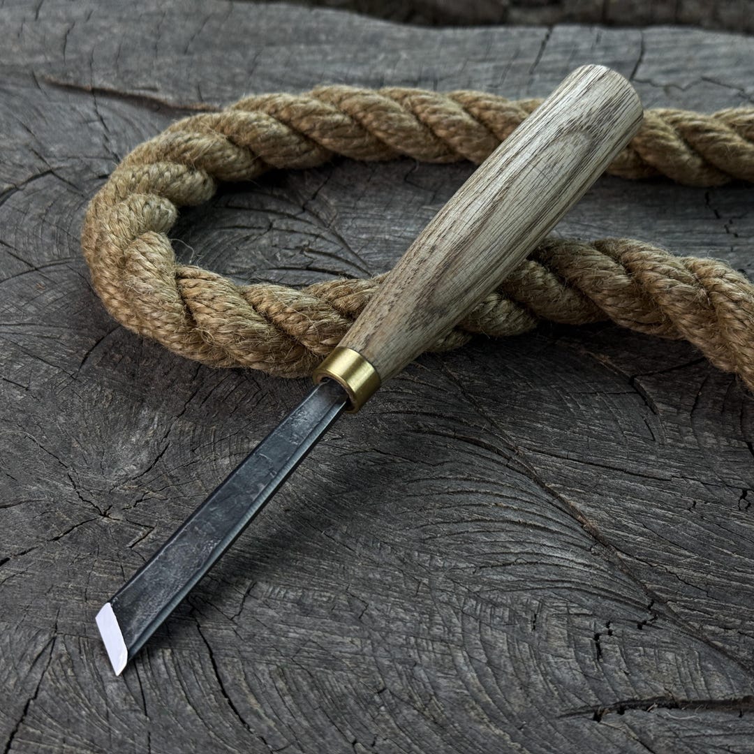 Bevel Chisel Oblique for Wood Carving. Sharp Carbon Steel Blade, Ash ...
