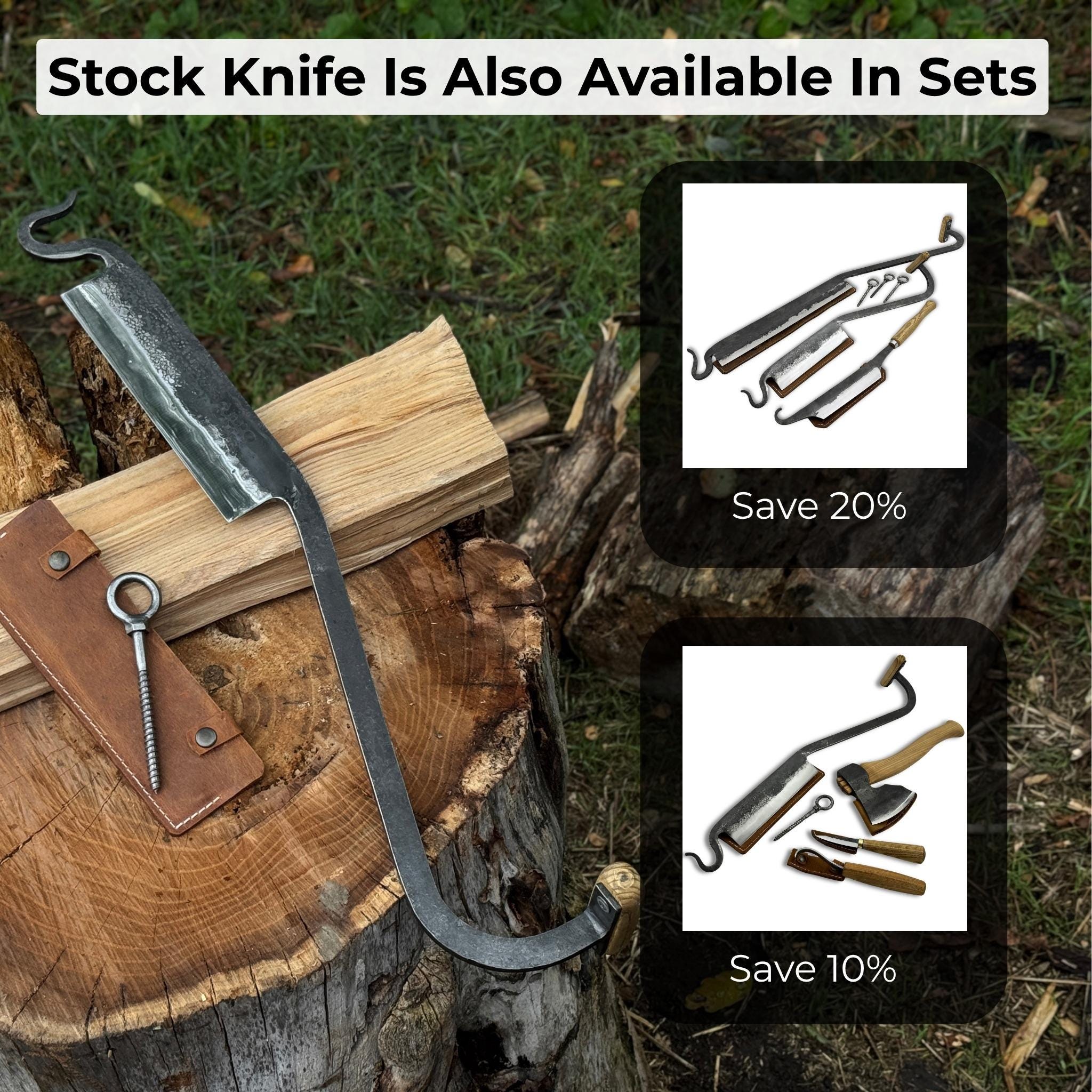 Cloggers Knife (stock Knife) – Hand Forged 52100 Carbon Steel Blade ...
