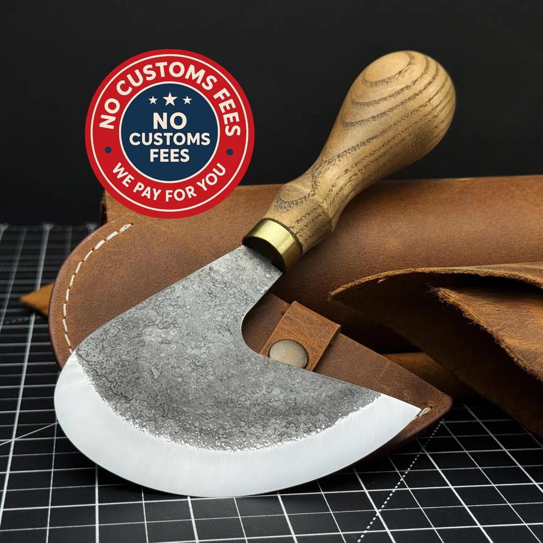 Round Knife for Leather Work. Razor Sharp Blade. Head Knife. Hand ...