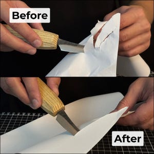 Round Leather Strop for Knife Sharpening. Polishing Paste Included. Ash ...