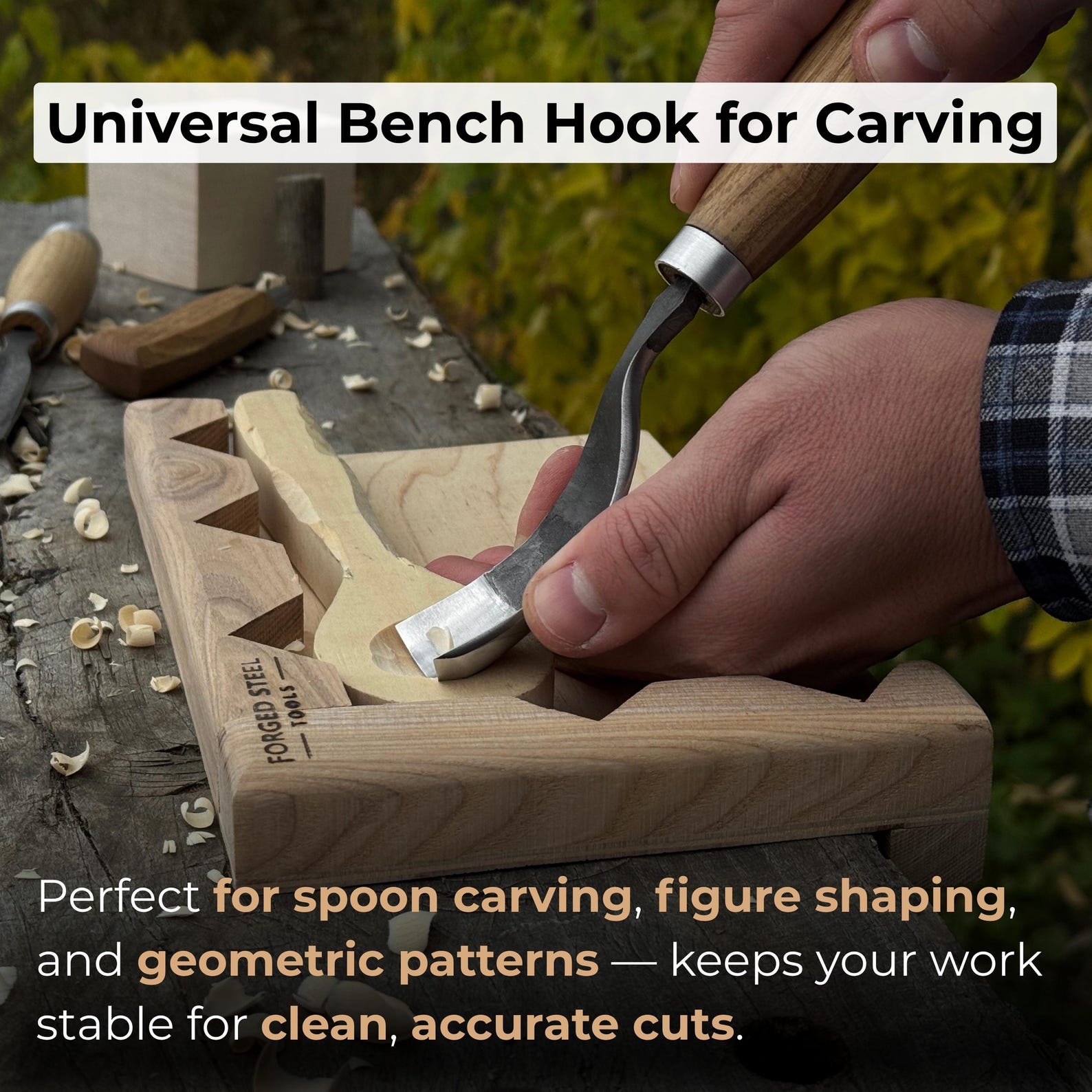 Wooden Bench Hook for Carving. Handcrafted Work Support for Wood ...