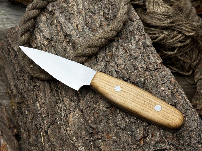 Small Chef Knife. Razor Sharp Blade. Hand Forged From Hardened Carbon ...