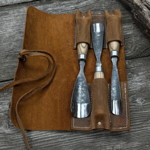 3-piece Rounded Wood Carving Gouge Set – Hand-forged Carbon Steel ...