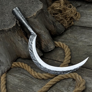 Sickle With Forged Handle. Razor Sharp Blade. Hand Forged From Hardened ...