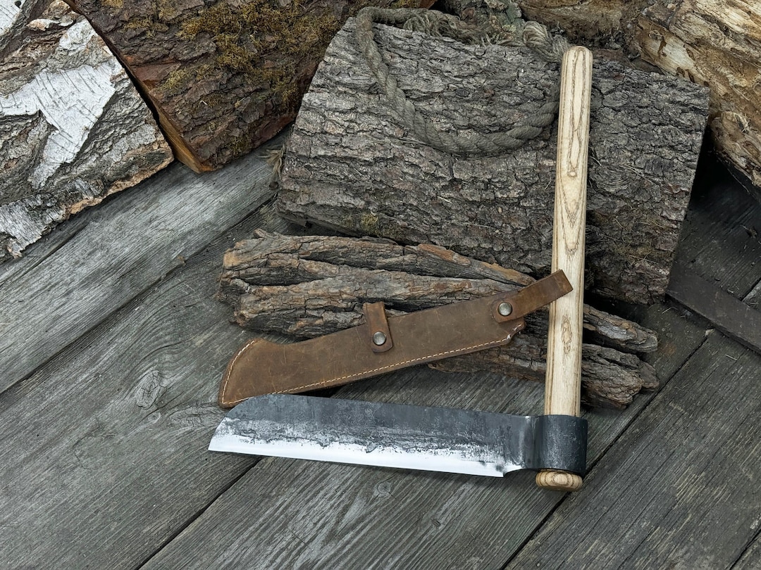 Big Splitting Froe. Handmade Sharp Blade. Hand Forged From Hardened ...