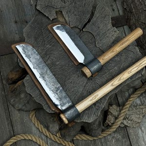 Wood Splitting Froes. Small and Big. Sharp Blade. Hand Forged From ...