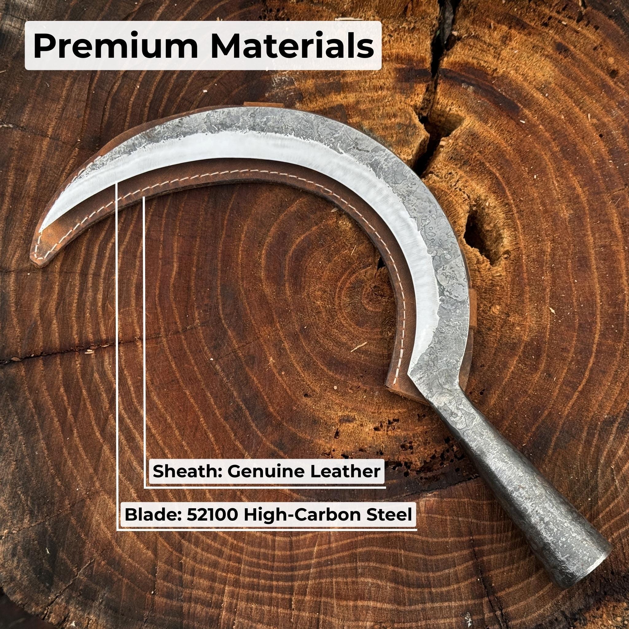 Sickle With Forged Handle. Razor Sharp Blade. Hand Forged From Hardened ...
