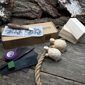 Wood Carving Kit for Beginners. Turtle Carving Kit. Sharp Hand Forged ...