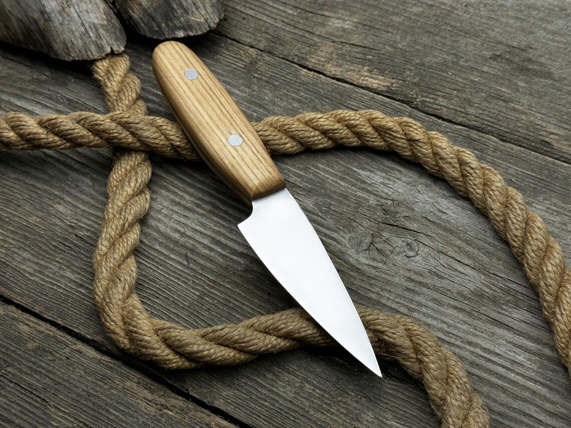 Small Chef Knife. Razor Sharp Blade. Hand Forged From Hardened Carbon ...