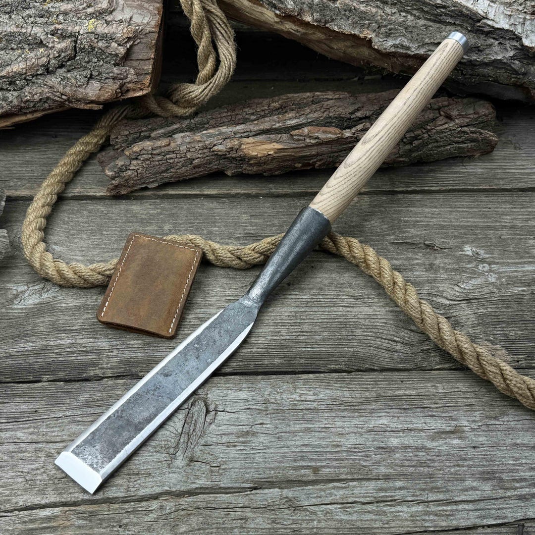 Hand-forged Timber Slick Chisel for Wood Projects. Sharp Carbon Steel ...