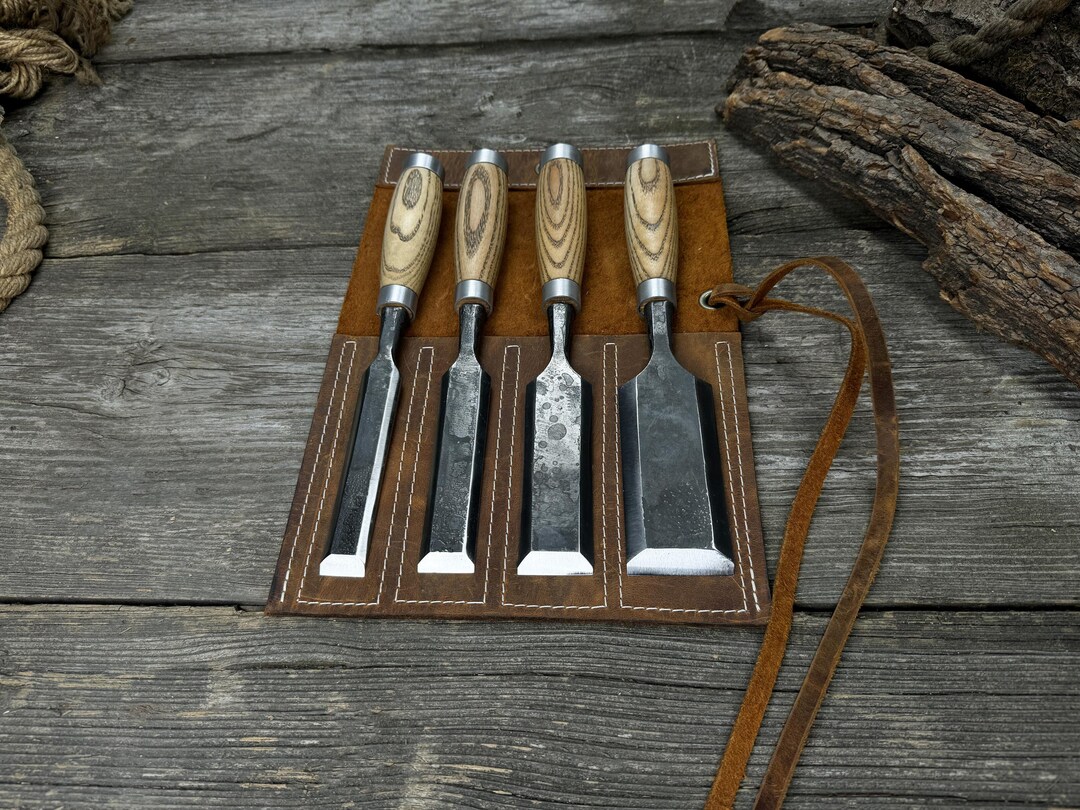 4-piece Timber Frame Chisel Set, Sharp Blade. Woodworking Tools. Hand ...