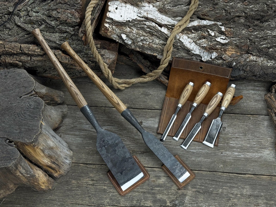 6-piece Woodworking Chisels and Timber Slicks. Sharp Blades. Hand ...