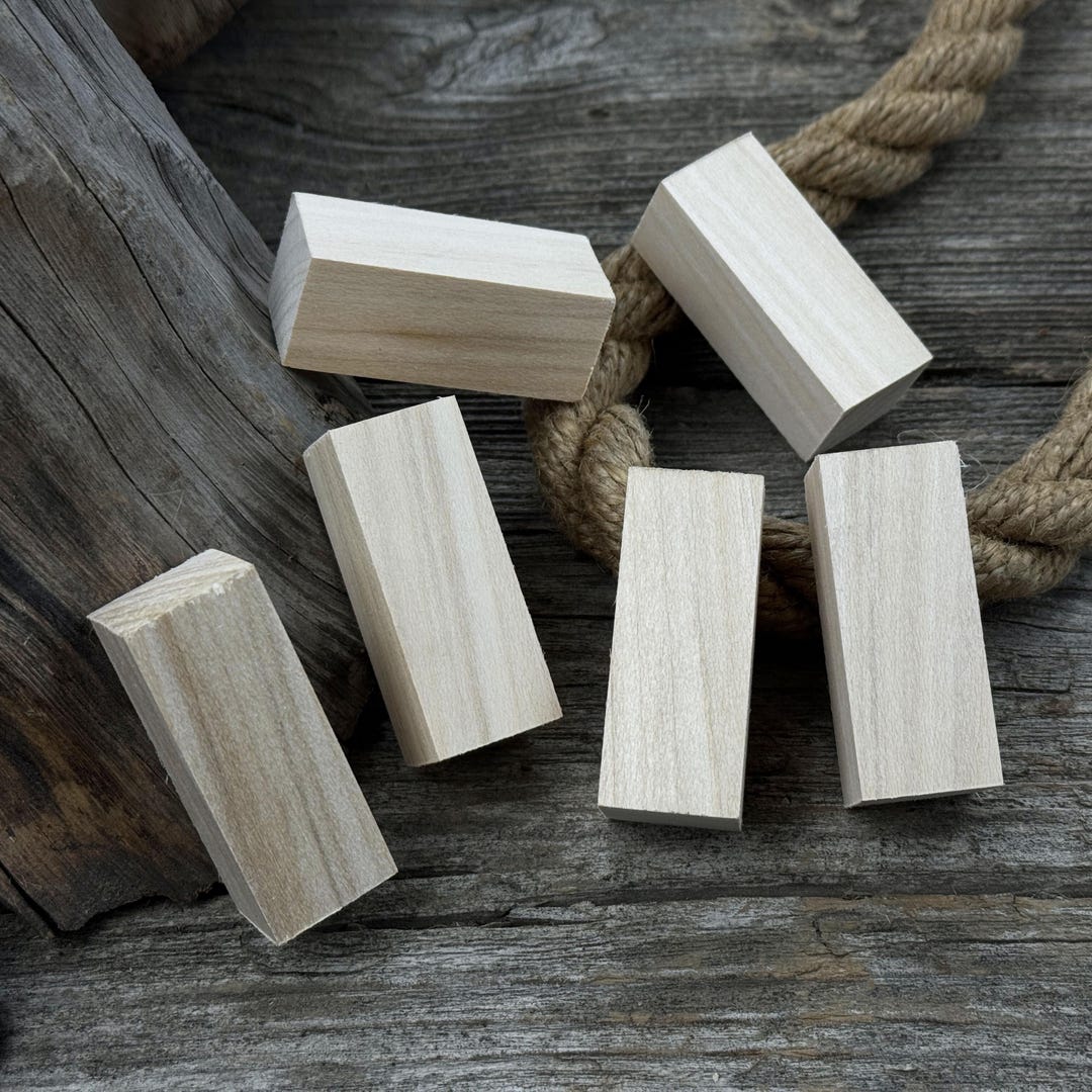 Set 6-piece Linden Wood Carving Blanks for DIY. Natural Linden Tree ...