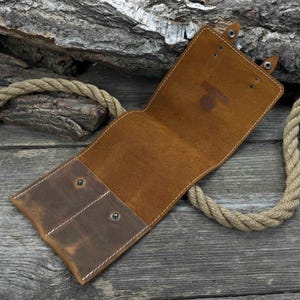 Genuine Leather Chisel Case With 2 Pockets. Leather Crazy Horse. Tool ...