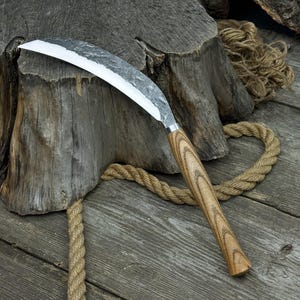 Hand Scythe. Razor Sharp Blade. Hand Forged From Hardened Carbon 52100 ...