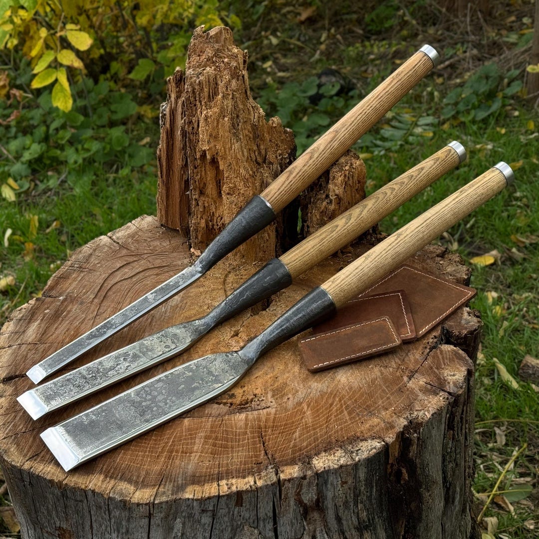 Timber Framing Slick Chisels. Hand-forged 52100 Carbon Steel Blades ...