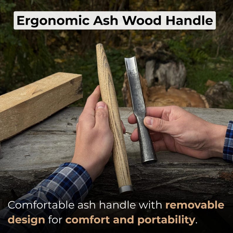 Timber Framing Rounded Chisel. Sharp Blade. Hand Forged From Hardened ...