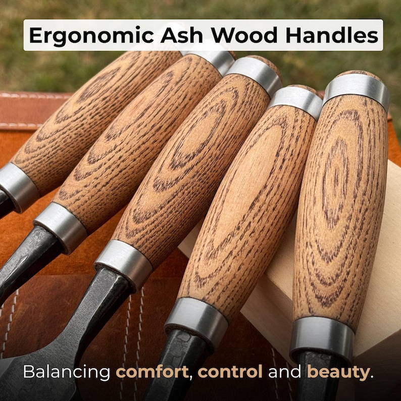 Hand Forged 10-piece Wood Carving Chisel Set – 52100 Carbon Steel ...