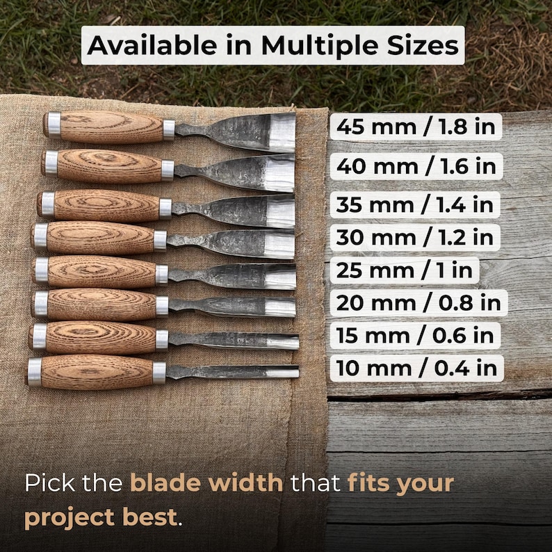 3-piece Wood Carving Gouge Set. Razor Sharp Blades. Hand Forged From ...